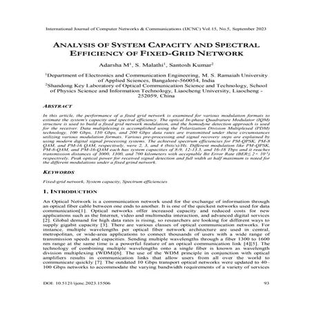 Analysis of System Capacity and Spectral Efficiency of Fixed-Grid ...