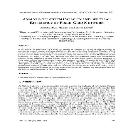 Analysis of System Capacity and Spectral Efficiency of Fixed-Grid Network | PDF | Computer ...