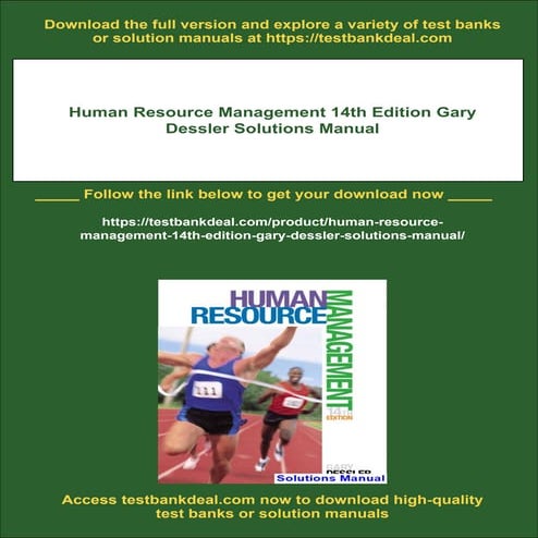 Human Resource Management 14th Edition Gary Dessler Solutions Manual | PDF