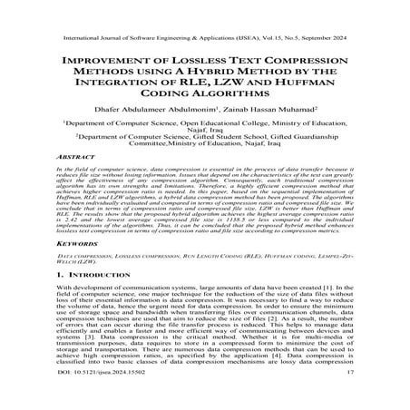 Improvement Of Lossless Text Compression Methods Using A Hybrid Method