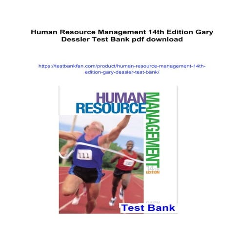 Human Resource Management 14th Edition Gary Dessler Test Bank | PDF