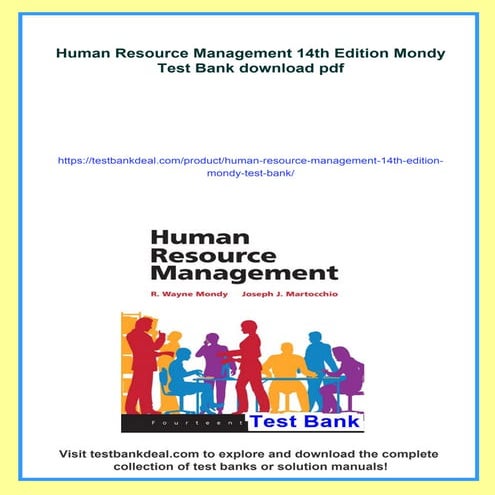 Human Resource Management 14th Edition Mondy Test Bank | PDF