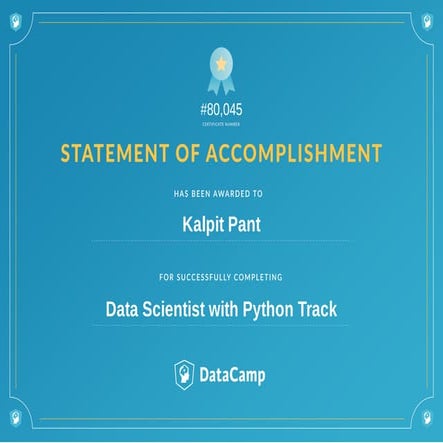 kalpit pant certificate data_science_with_python_track | PPT