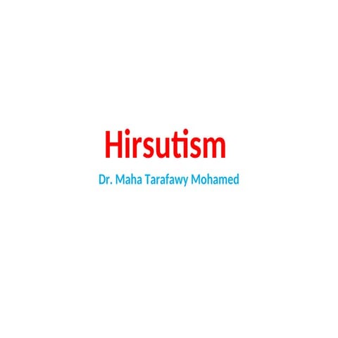 Hirsutism mini presentation Gynecology .ppt