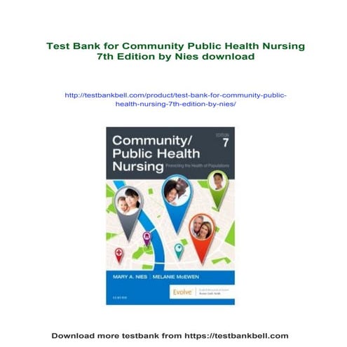 Test Bank for Community Public Health Nursing 7th Edition by Nies | PDF