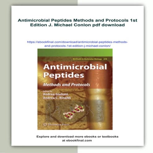 Antimicrobial Peptides Methods and Protocols 1st Edition J. Michael ...