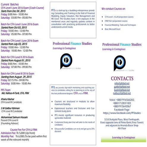 CFA training Methodology at FinTree | PDF