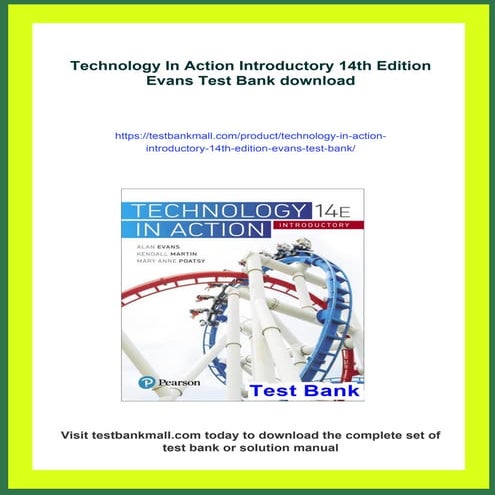 Technology In Action Introductory 14th Edition Evans Test Bank | PDF
