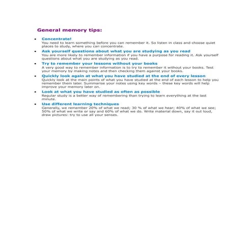 15592949 general-memory-tips | PDF