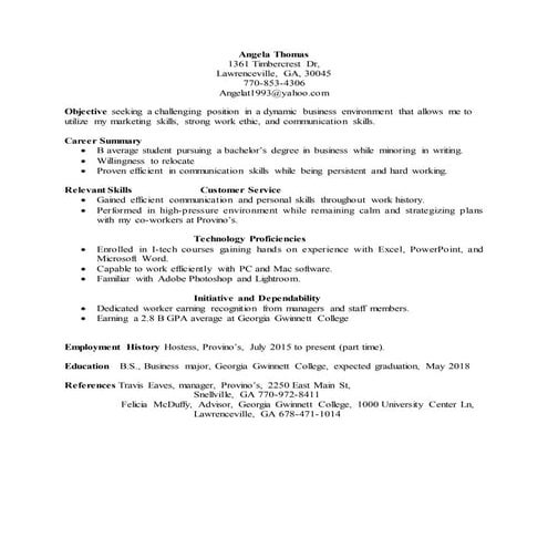 Michelle Resume | DOCX