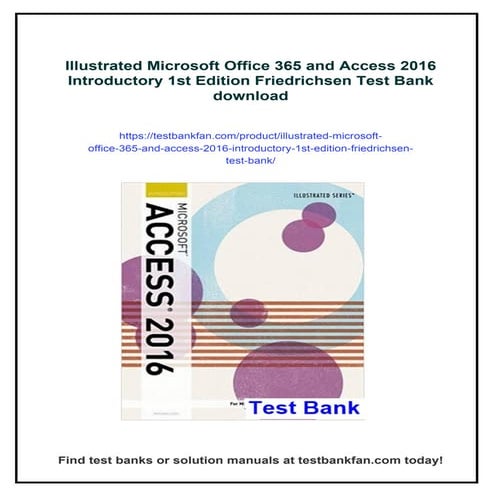 Illustrated Microsoft Office 365 and Access 2016 Introductory 1st ...