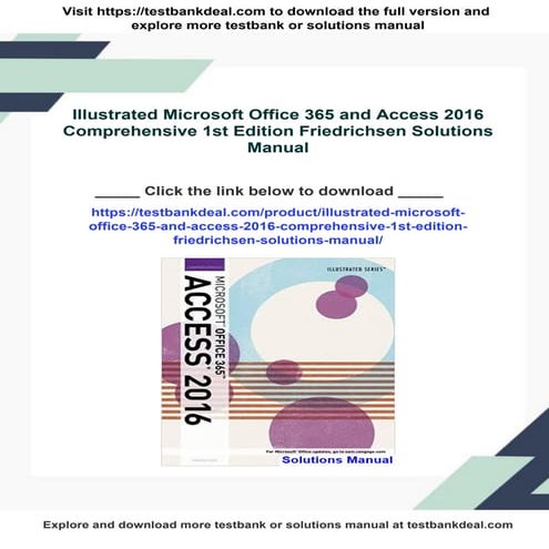 Illustrated Microsoft Office 365 and Access 2016 Comprehensive 1st ...