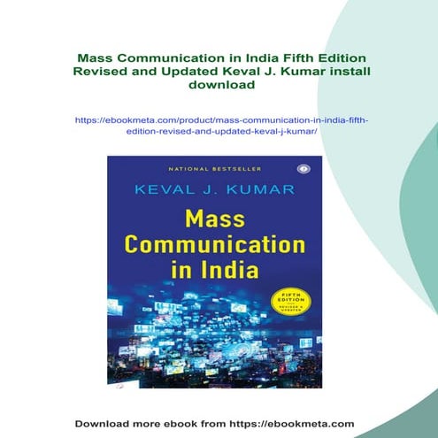 Mass Communication in India Fifth Edition Revised and Updated Keval J ...