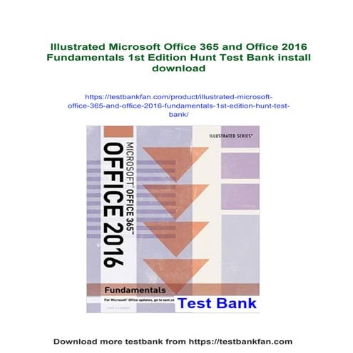 Illustrated Microsoft Office 365 and Office 2016 Fundamentals 1st ...