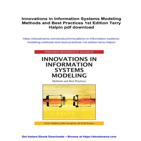 Innovations in Information Systems Modeling Methods and Best Practices 1st Edition Terry Halpin ...