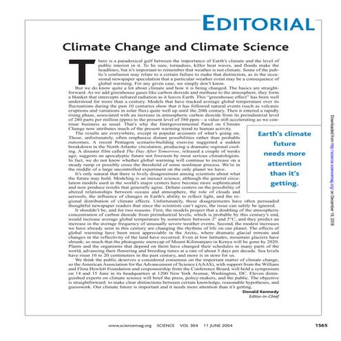 Climate Change and Climate Science | PDF