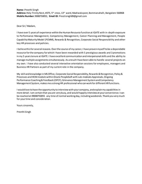 Cover letter Sample | DOCX