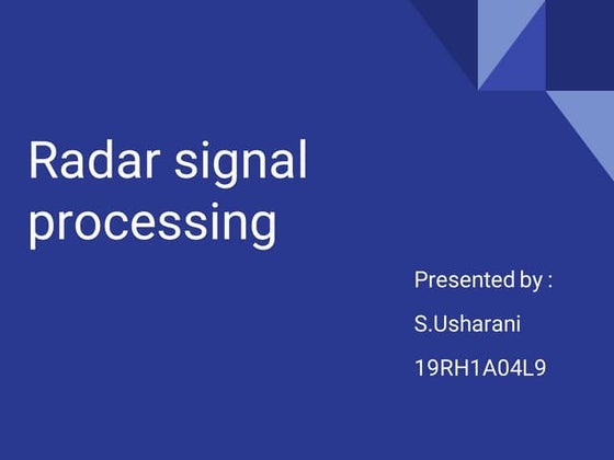 Radar system using arduino | PPT