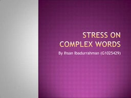 English word stress | PPT
