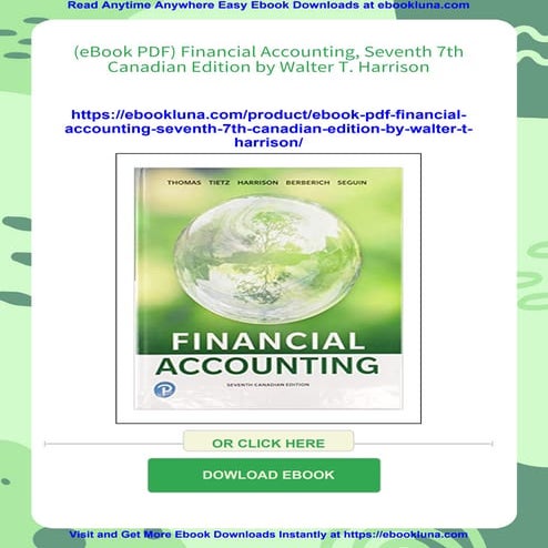(eBook PDF) Financial Accounting, Seventh 7th Canadian Edition by ...