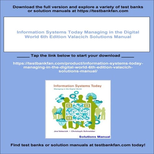 Information Systems Today Managing in the Digital World 7th Edition ...