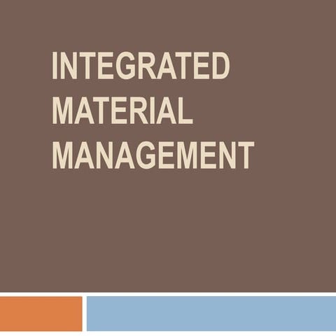 materianl management in healthcare system | PPT