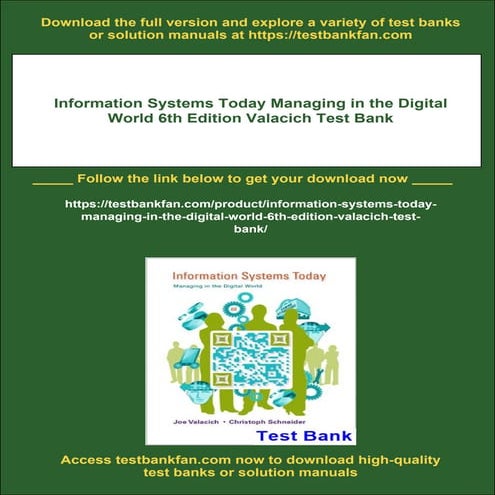 Information Systems Today Managing in the Digital World 6th Edition ...