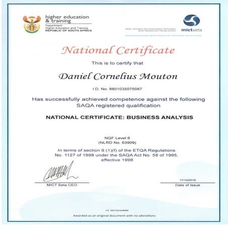 National Certificate BA | PDF