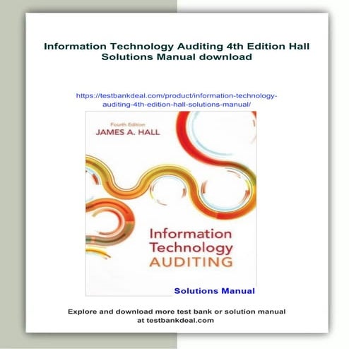 Information Technology Auditing 4th Edition Hall Solutions Manual | PDF