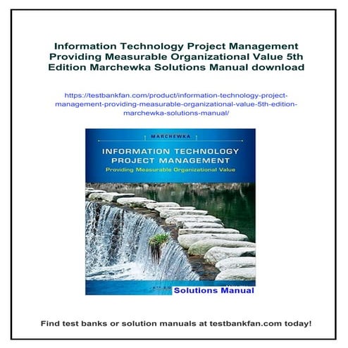 Information Technology Project Management Providing Measurable Organizational Value 5th Edition ...