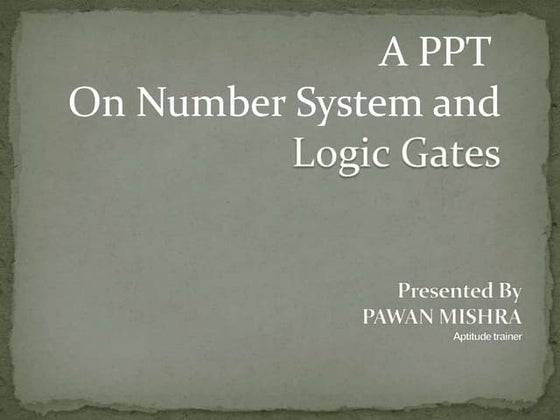 BINARY NUMBER SYSTEM | PPT