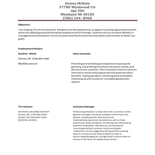 Tim's resume | DOCX