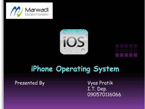 Ios operating system | PPTX