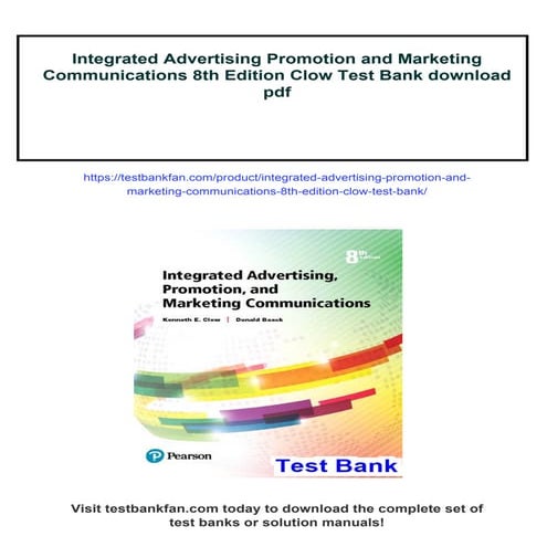 Integrated Advertising Promotion and Marketing Communications 8th ...