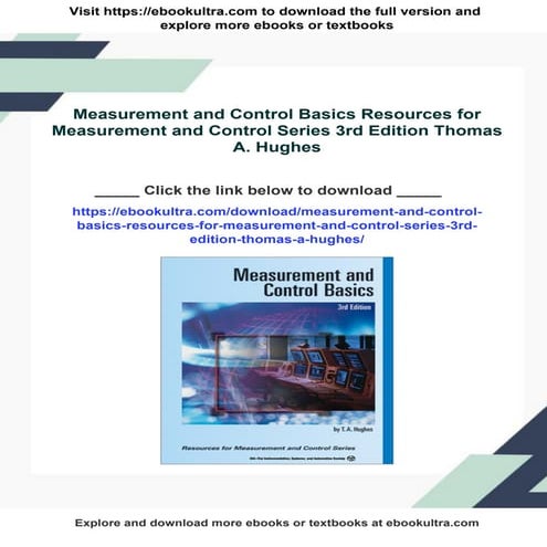 Measurement and Control Basics Resources for Measurement and Control Series 3rd Edition Thomas A ...