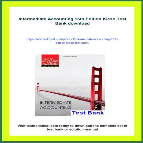Intermediate Accounting 15th Edition Kieso Test Bank | PDF
