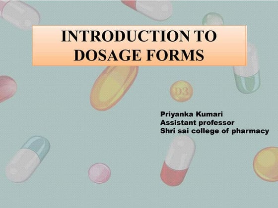 Introduction to dosage forms | PDF | Skin and Dermatology | Diseases ...