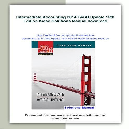 Intermediate Accounting IFRS 3rd Edition Kieso Solutions Manual | PDF