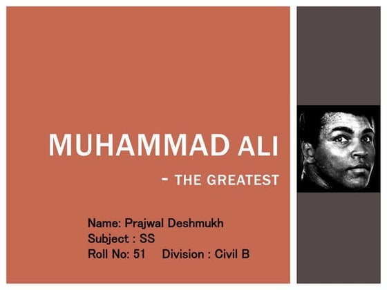 Muhammad Ali presentation -his life and times | PPT