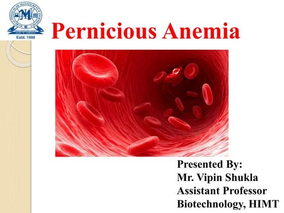 Pernicious Anaemia (pa) | PPTX | Digestive Disorders | Diseases and ...