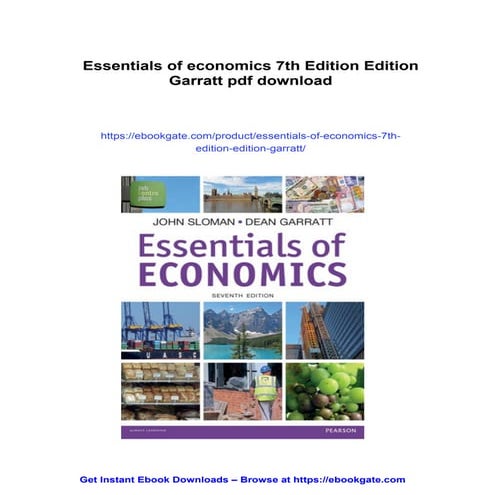 Essentials of economics 7th Edition Edition Garratt | PDF