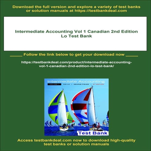 Intermediate Accounting Vol 1 Canadian 2nd Edition Lo Test Bank | PDF