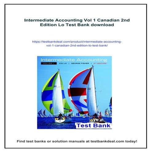 Intermediate Accounting Vol 1 Canadian 2nd Edition Lo Test Bank | PDF