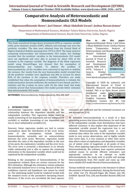 Heteroscedasticity | PDF