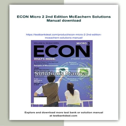 ECON Micro 2 2nd Edition McEachern Solutions Manual | PDF