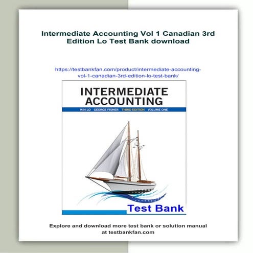 Intermediate Accounting Vol 1 Canadian 3rd Edition Lo Test Bank | PDF