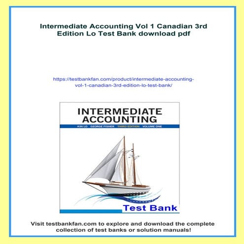 Intermediate Accounting Vol 1 Canadian 3rd Edition Lo Test Bank | PDF