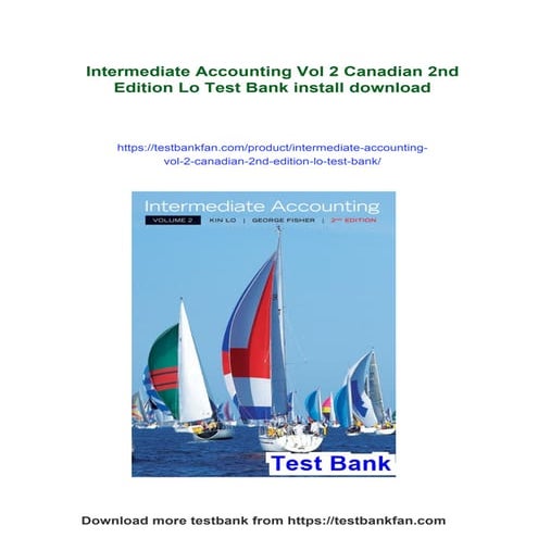 Intermediate Accounting Vol 2 Canadian 2nd Edition Lo Test Bank | PDF