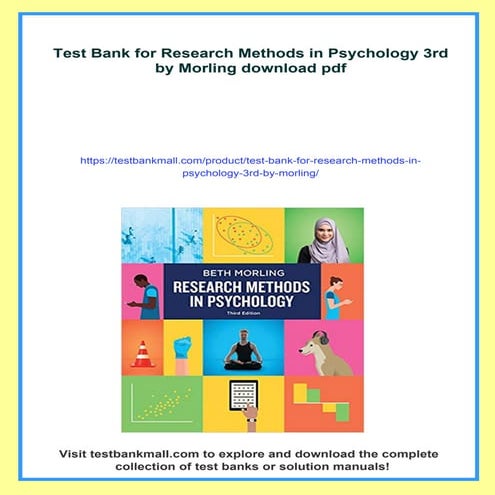 Test Bank for Research Methods in Psychology 3rd by Morling | PDF