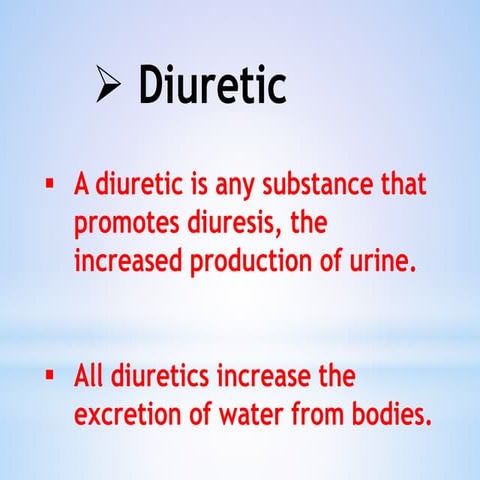 Diuretics-Mechanism of action,Diuretic Types and Adverse effects,Drug ...